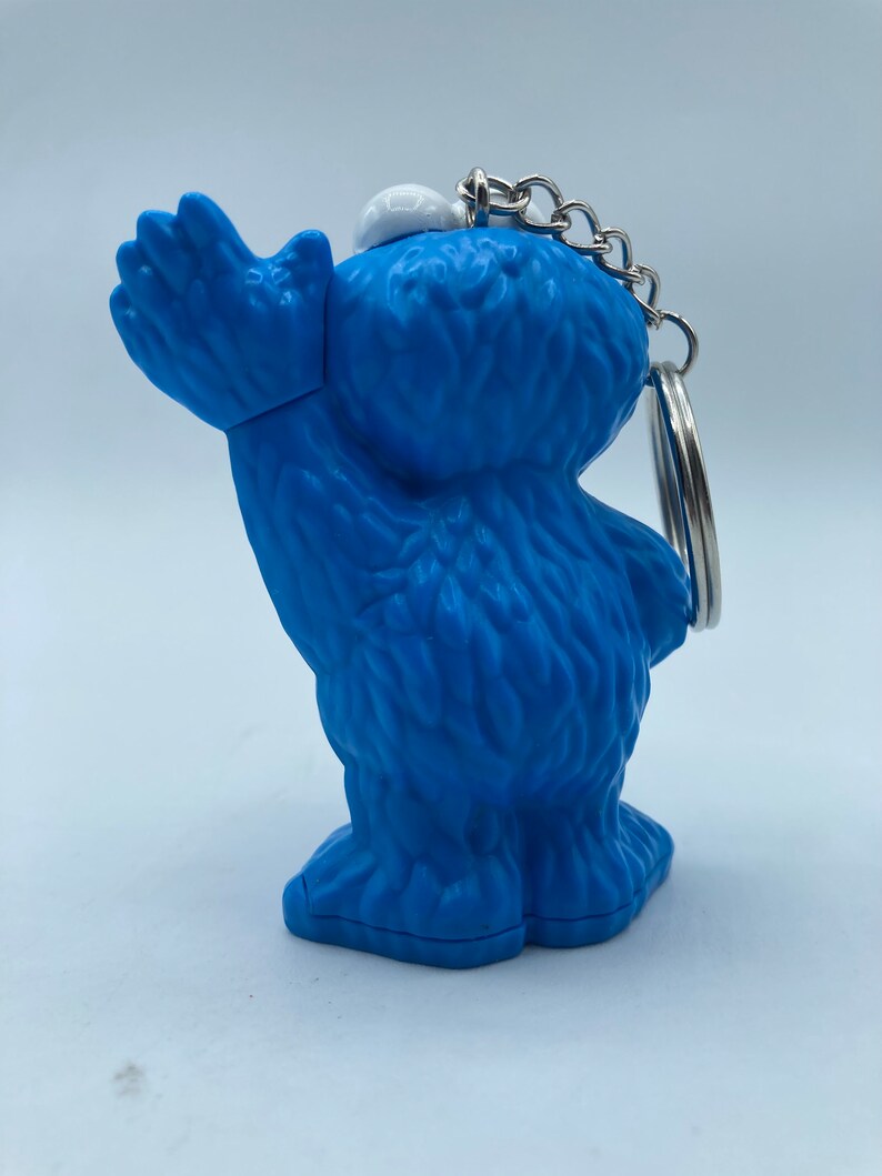 Sesame Street Cookie Monster Blue Character Keychain Backpack Zipper ...