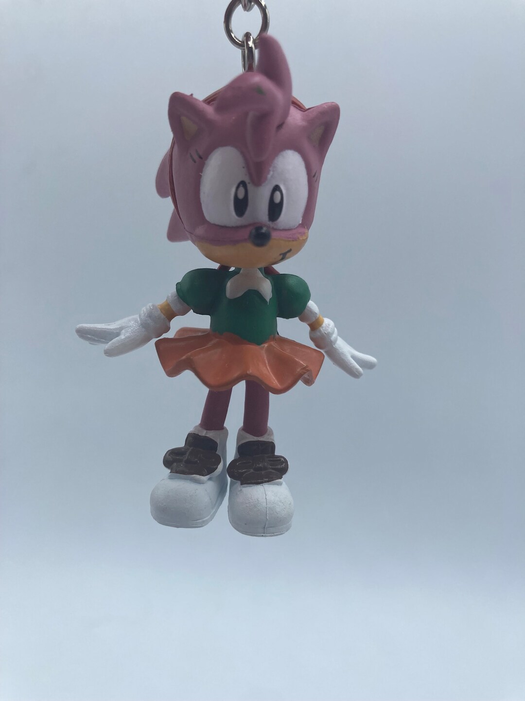 Sonic the Hedgehog Pink Amy Keychain Backpack Zipper Purse Chain 2.5 ...