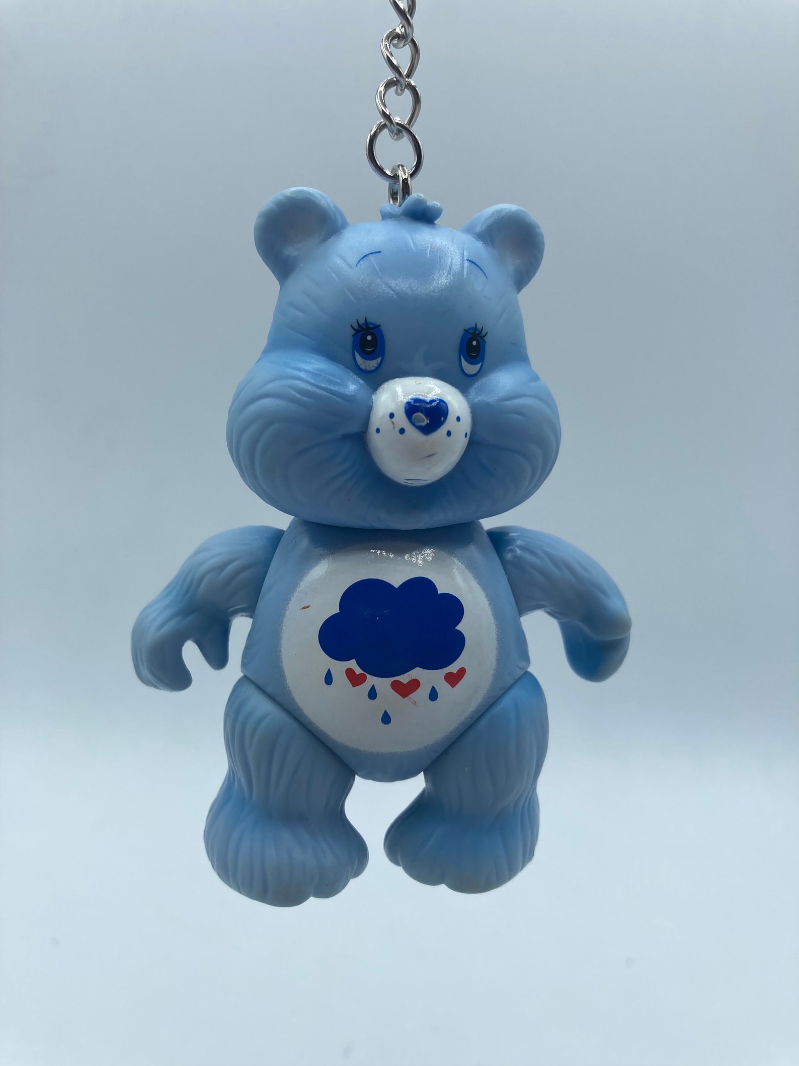Care Bears Grumpy Bear Blue Raincloud Vintage VTG Character Keychain ...