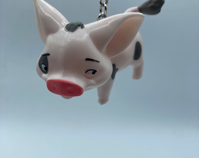 Walt Disney Pixar Moana Pua the Pet Pig Keychain Backpack Zipper Purse Chain 2" Tall Repurposed ...