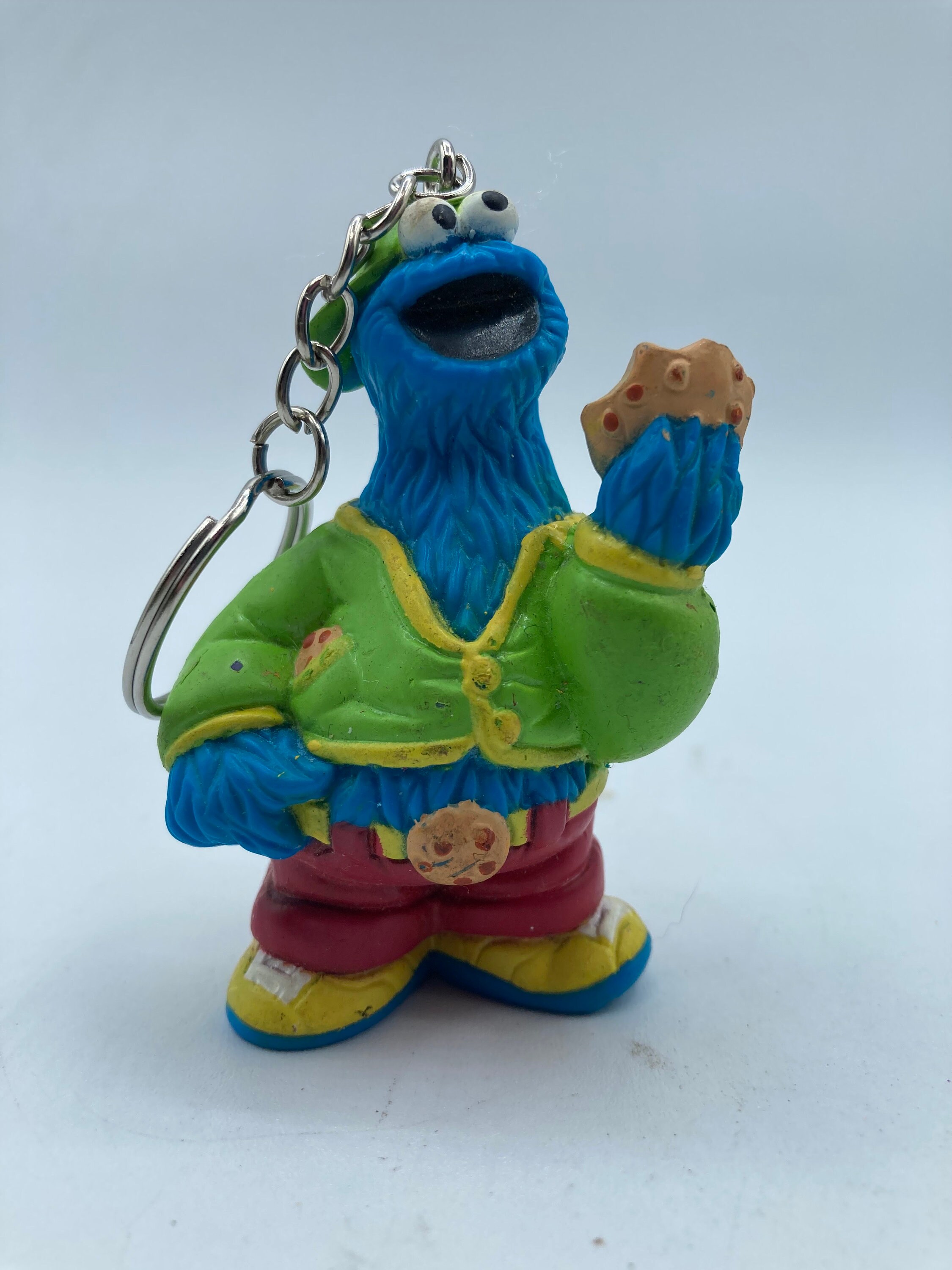 Sesame Street Cookie Monster Character Keychain Backpack Zipper Purse ...