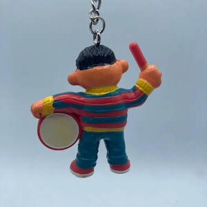 Sesame Street Ernie With Drum Character Keychain Backpack Zipper Purse ...