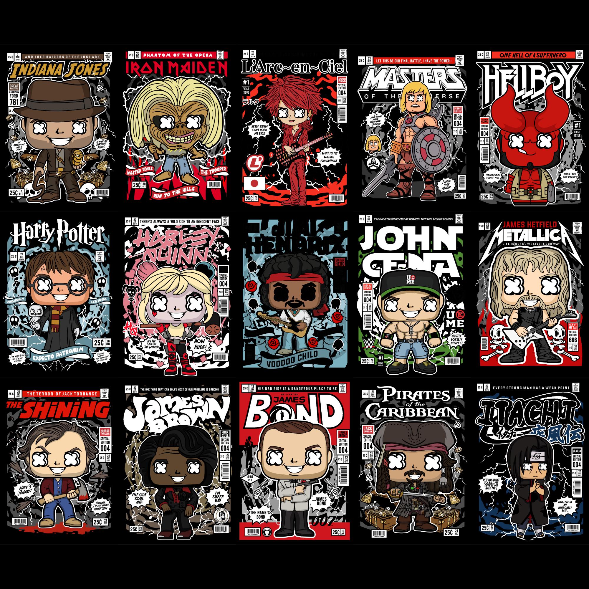 210+ Pop Culture Bundle | High-quality Digital Clipart , SVG Files for ...