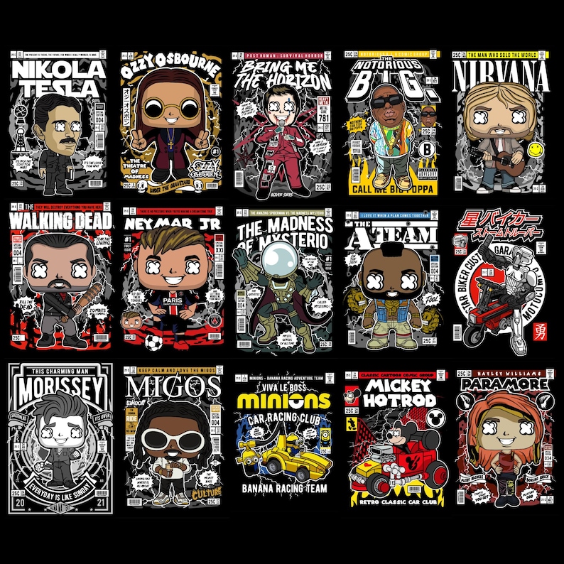 210+ Pop Culture Bundle | High-quality Digital Clipart , SVG Files for ...
