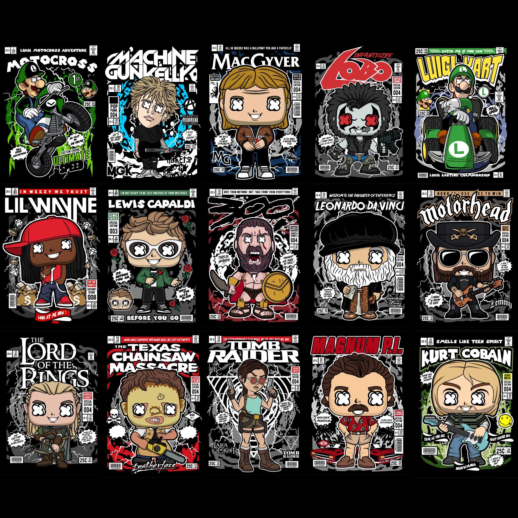 210+ Pop Culture Bundle | High-quality Digital Clipart , SVG Files for ...