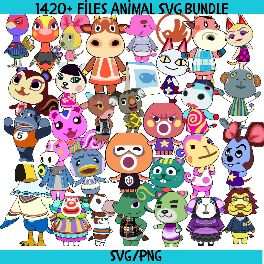 Animals MEGA Bundle - 50 Different Animals SVG Clipart - Cute Animals ...