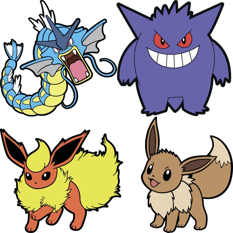 Pokemon SVG Bundle, Pokemon Font Svg, Pikachu Svg Files for Cricut and ...