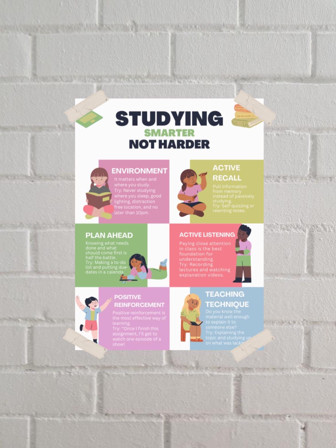 Studying Techniques Infographic- Pastel/colorful Bold for Teachers and ...