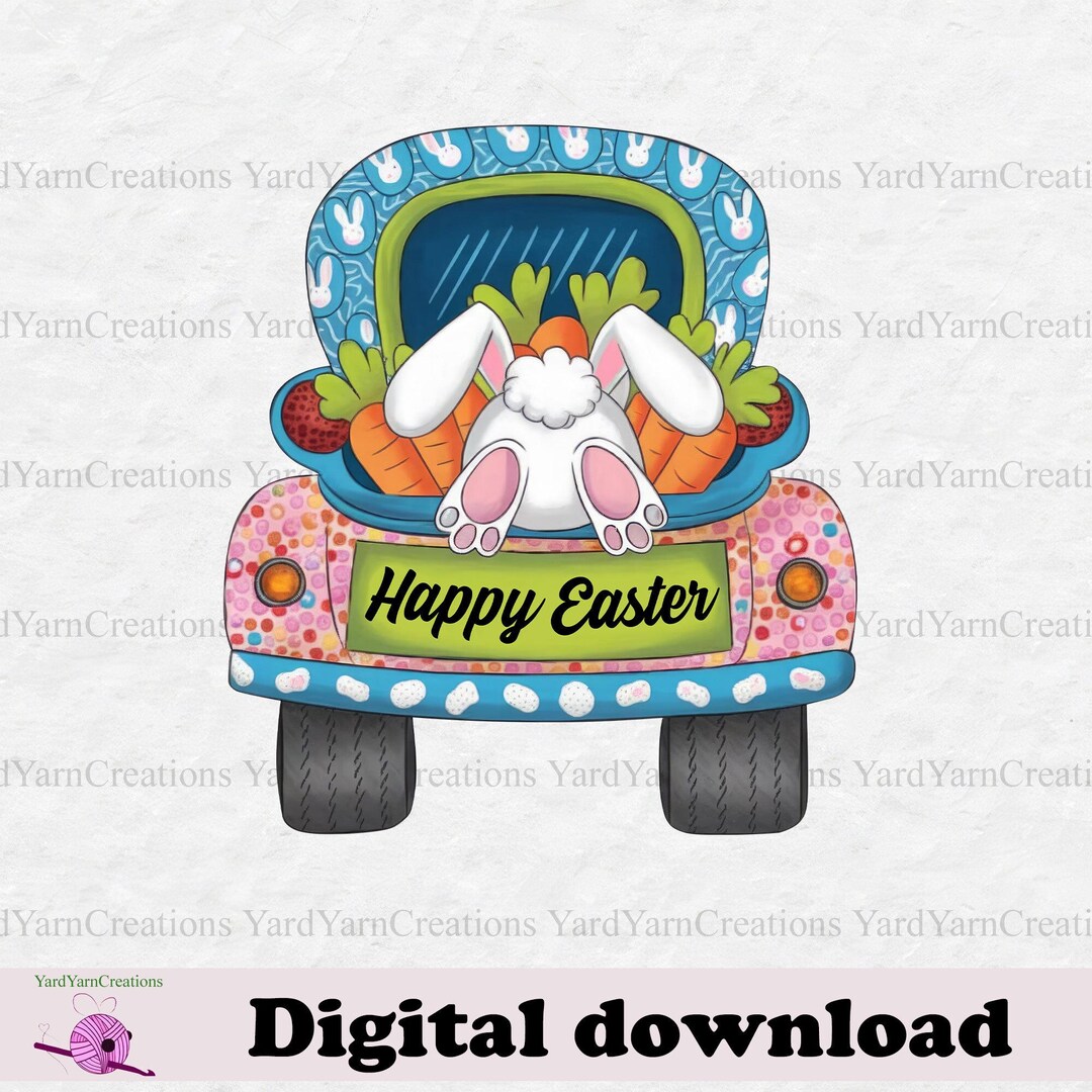 Happy Easter Png, Bunny Truck Png, Big Millennium Easter Png, Carrot ...
