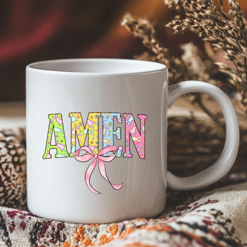 Amen Lace Bow Png Coquette Amen Varsity Png Floral Easter Amen Png ...