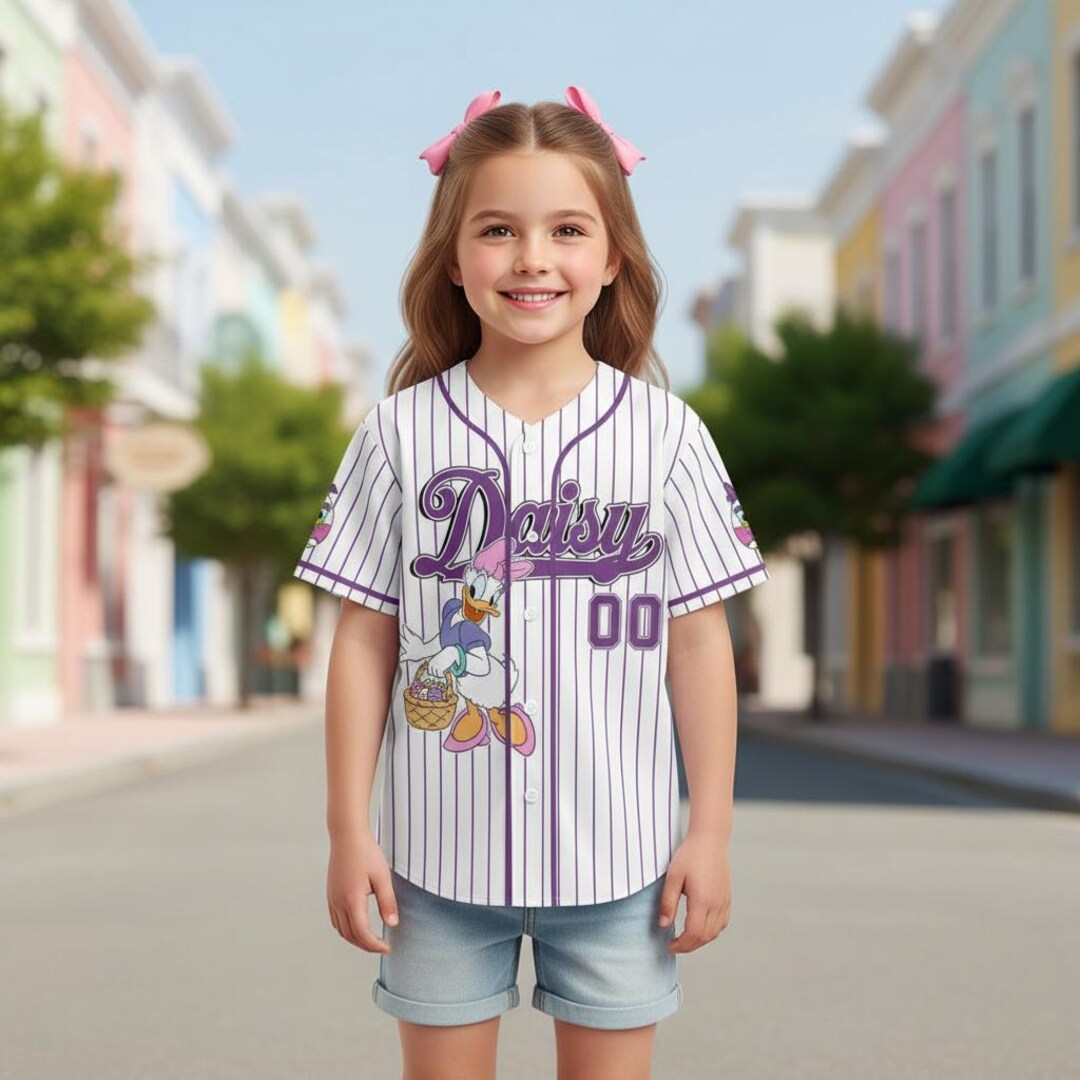 Personalized Daisy Baseball Kid Adult Jersey, Mouse and Friends Shirt ...