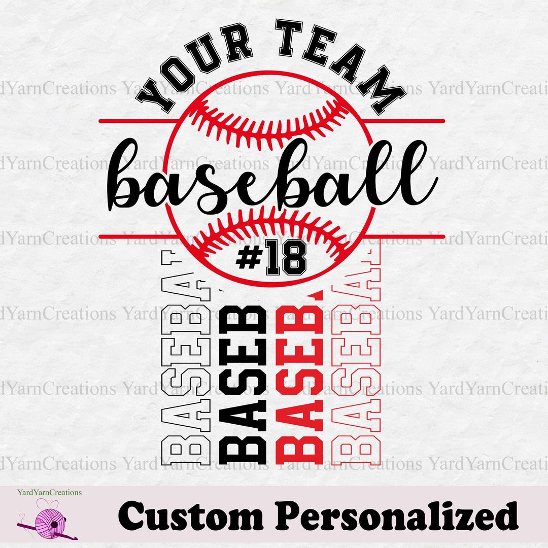 Personalized Custom Baseball Team PNG | School, Team, Fall, Sport ...