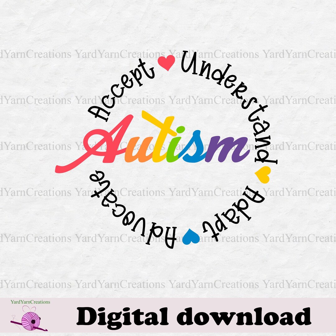 Autism Awareness Png, Accept Adapt Advocate PNG, Autism Quotes Sayings ...