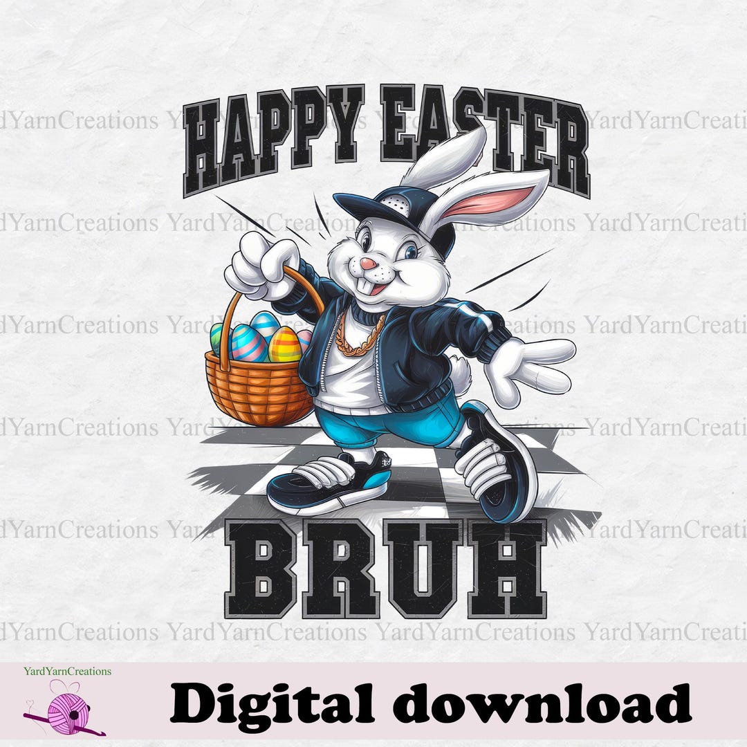 Happy Easter Bruh Png, Happy Easter Png, Retro Easter Png, Kids Easter ...