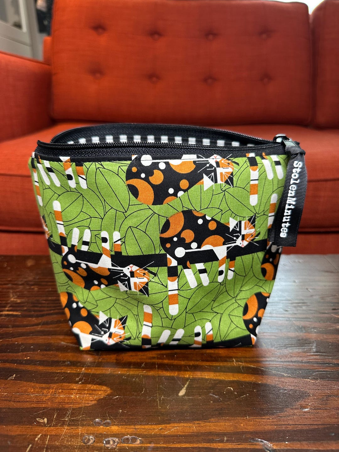 SMALL Calico Cats Project Bag: Sock Knitting, Charley Harper, Crochet ...