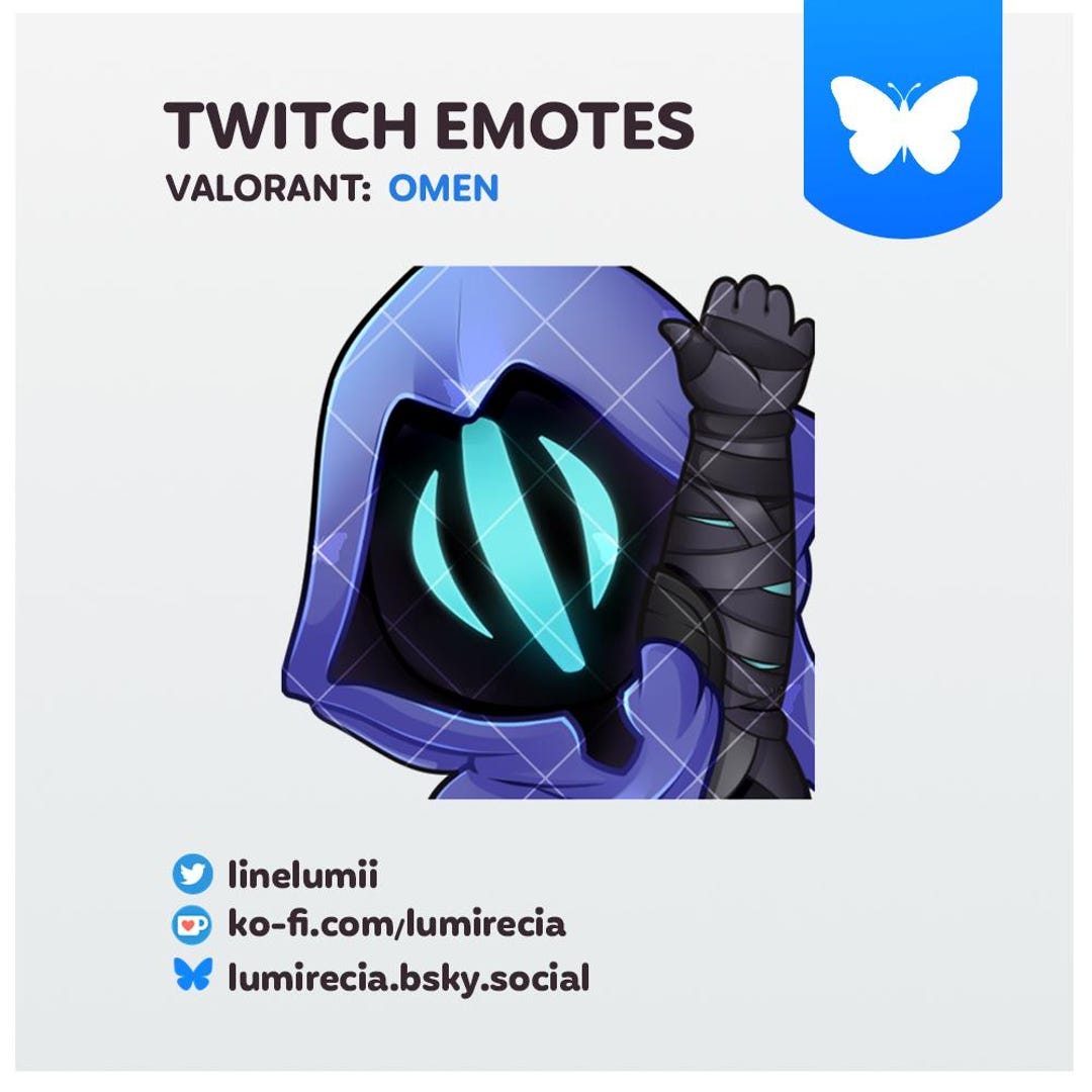 Omen VALORANT Wave Hello Twitch Emote | Cute Valorant Omen Twitch ...