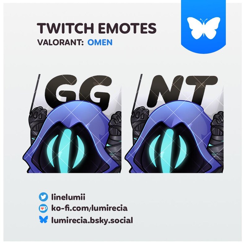 Omen VALORANT GG and NT Twitch Emotes | Cute Valorant Omen Twitch ...