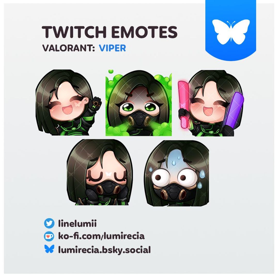 Viper VALORANT Twitch Emotes Pack | Cute Valorant Viper Twitch Emotes ...