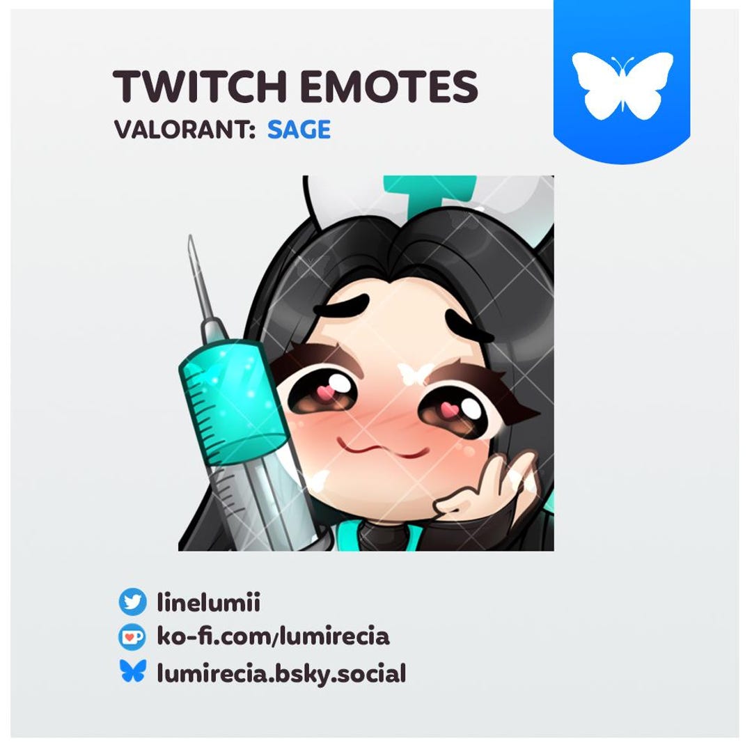 Sage VALORANT Nurse Twitch Emote | Cute Valorant Sage Twitch Emotes - Etsy