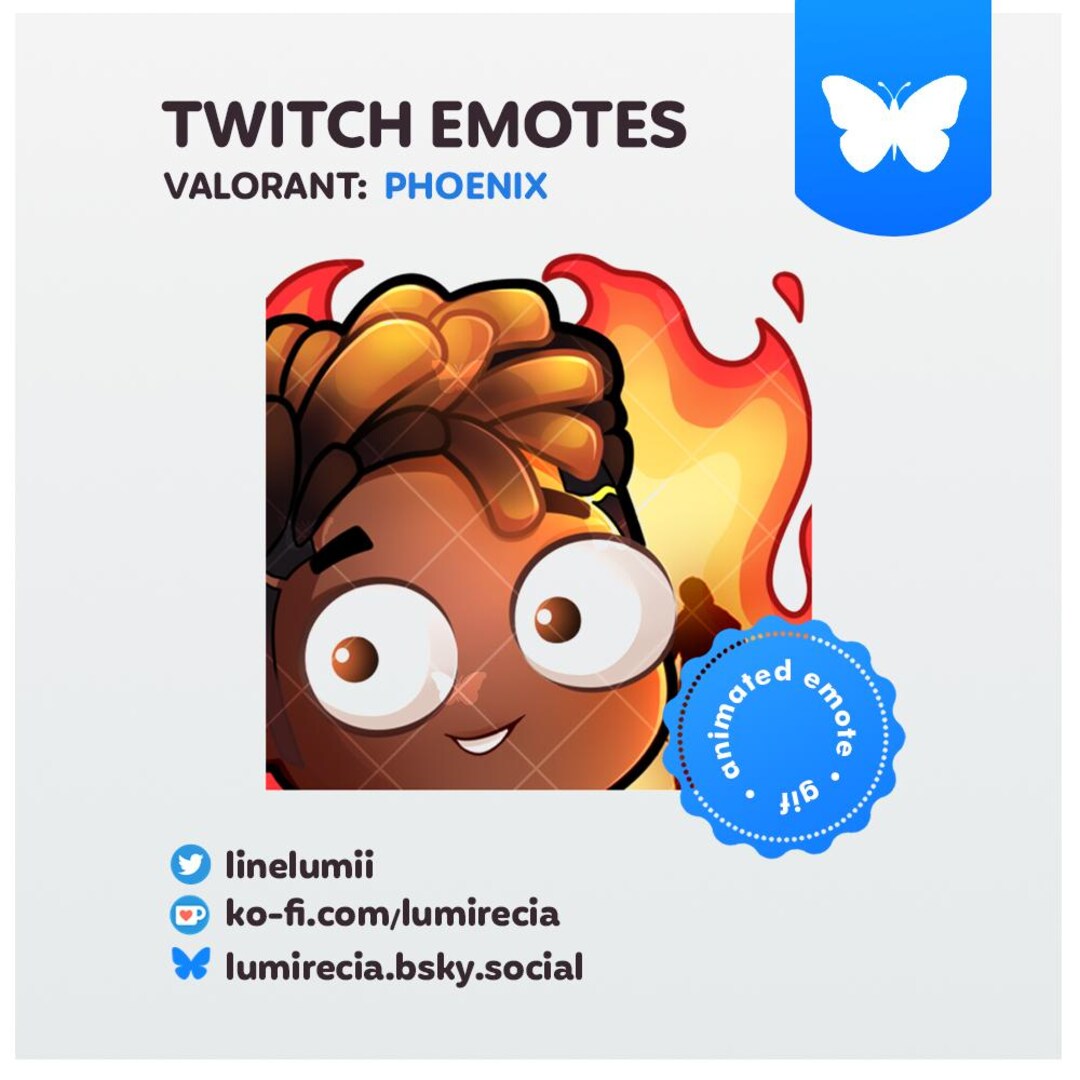 Animated Phoenix VALORANT Oops Fire Twitch Emote | Cute Phoenix ...