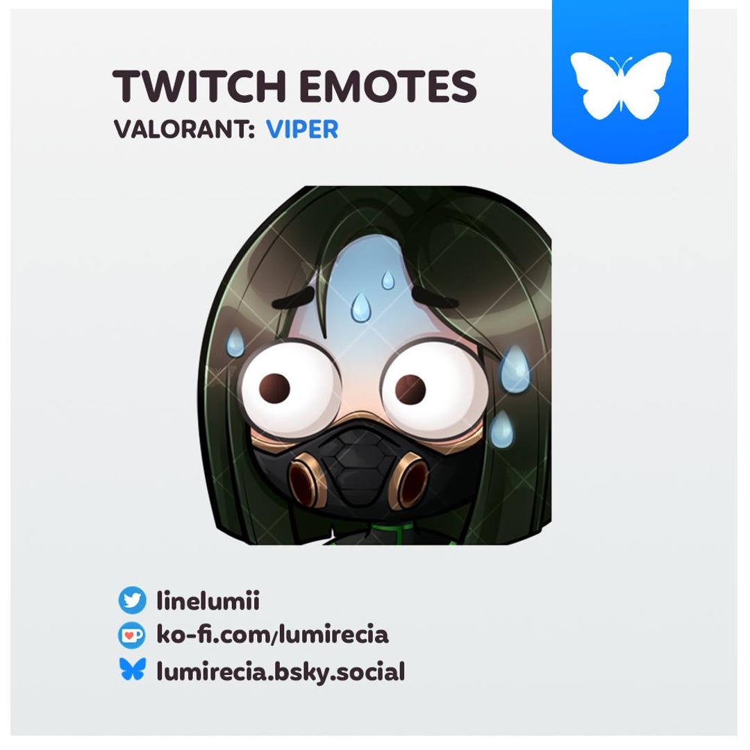 Viper VALORANT Scared Twitch Emote | Cute Valorant Viper Twitch Emotes ...