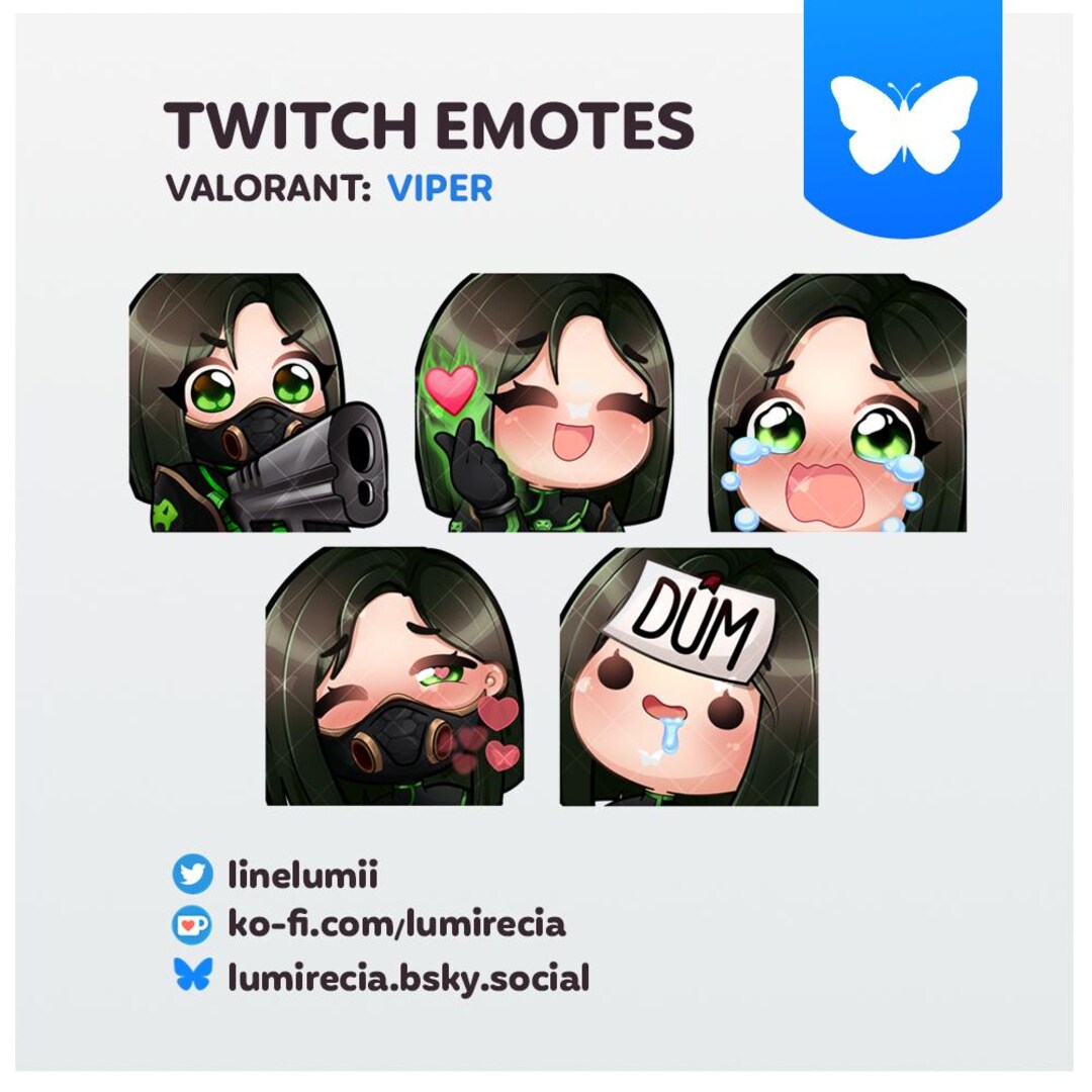 Viper VALORANT Twitch Emotes Pack | Cute Valorant Viper Twitch Emotes ...