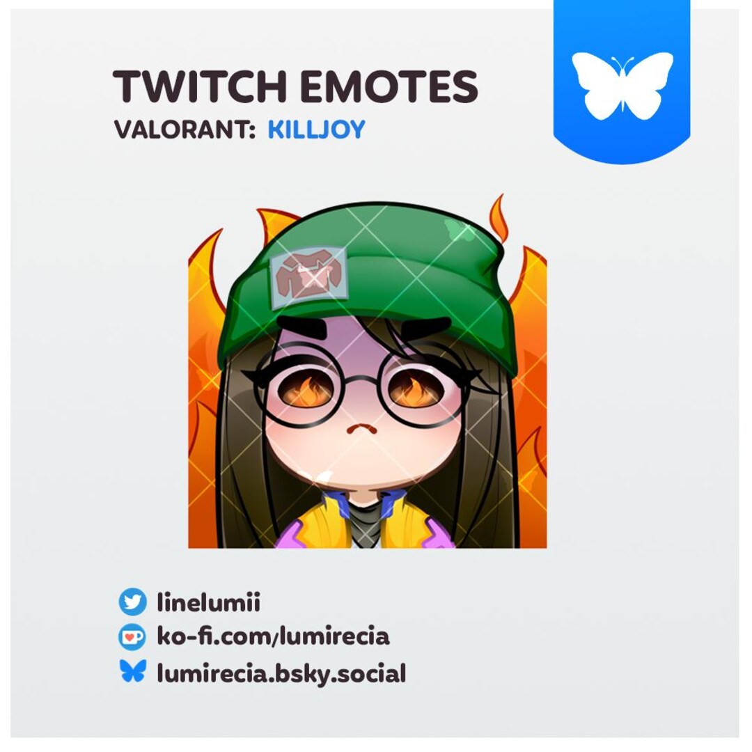 Killjoy VALORANT Rage Flame Twitch Emote Cute Valorant Killjoy Twitch ...