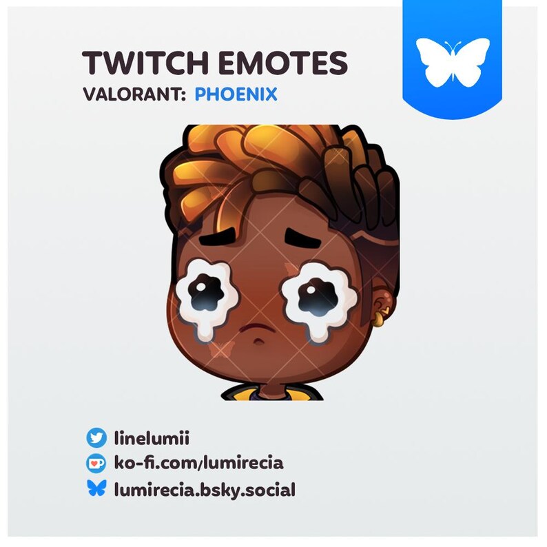 Phoenix VALORANT Cry Twitch Emote | Cute Valorant Phoenix Twitch Emotes ...