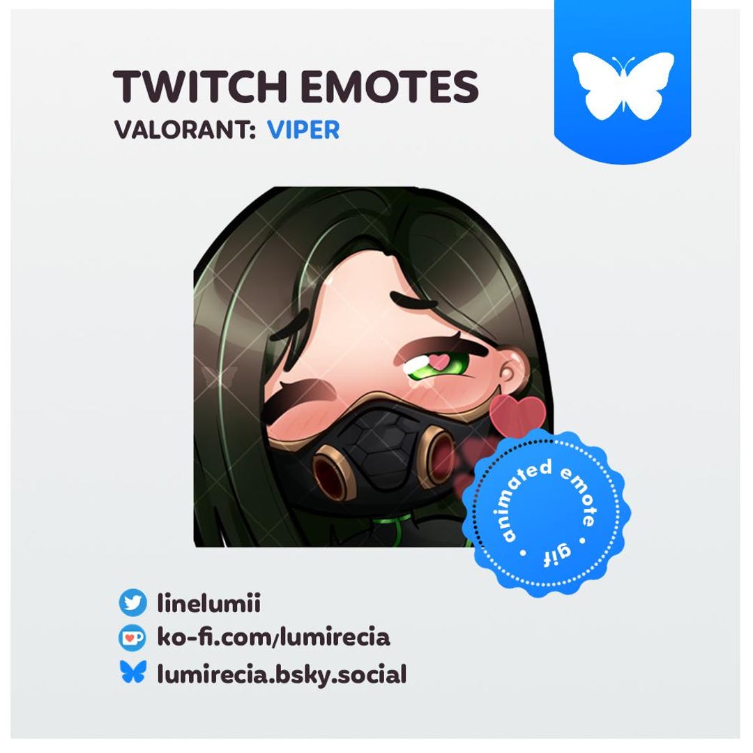 Animated Viper VALORANT Gasm Twitch Emote | Cute Viper Valorant ...