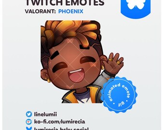 Phoenix Valorant Wave Animated Emote for Twitch | Twitch Animated ...