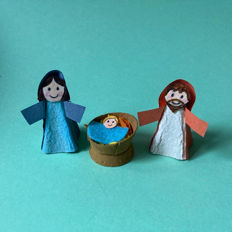 Egg Carton Nativity - Etsy