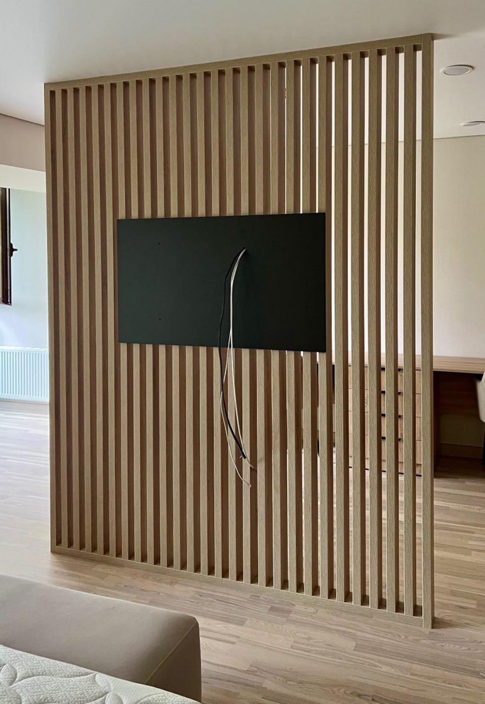 Wooden Interior Partition | Wooden Slat Partition | Decorative Wooden ...
