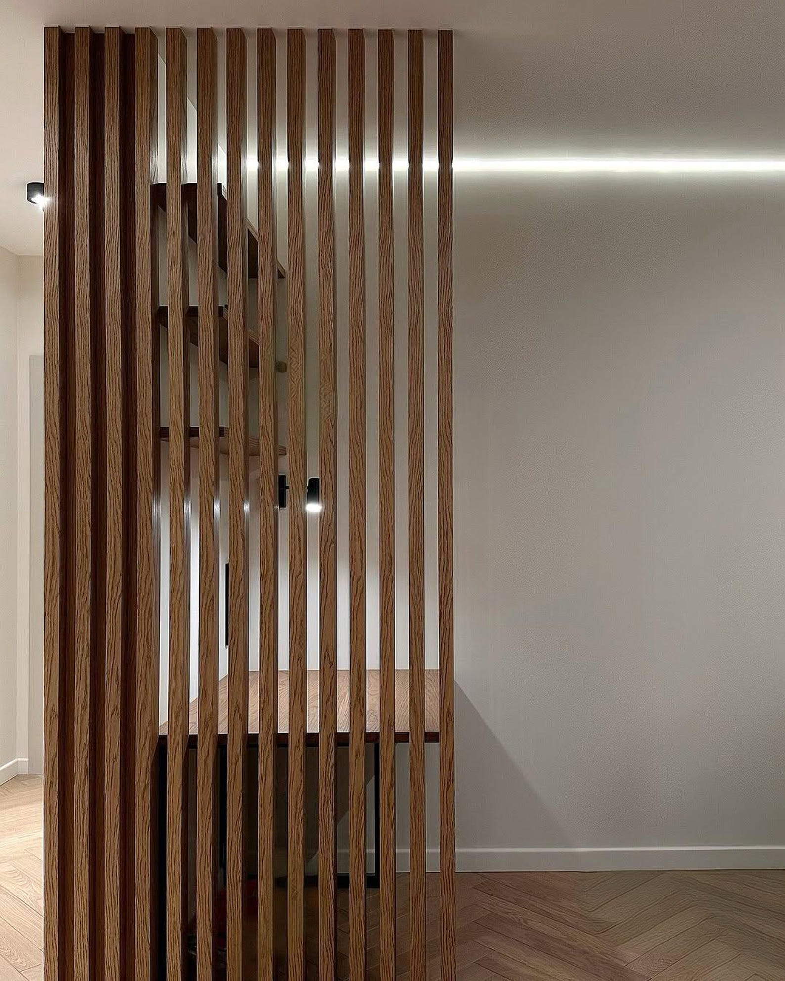 Wooden Interior Partition | Wooden Slat Partition | Decorative Wooden ...