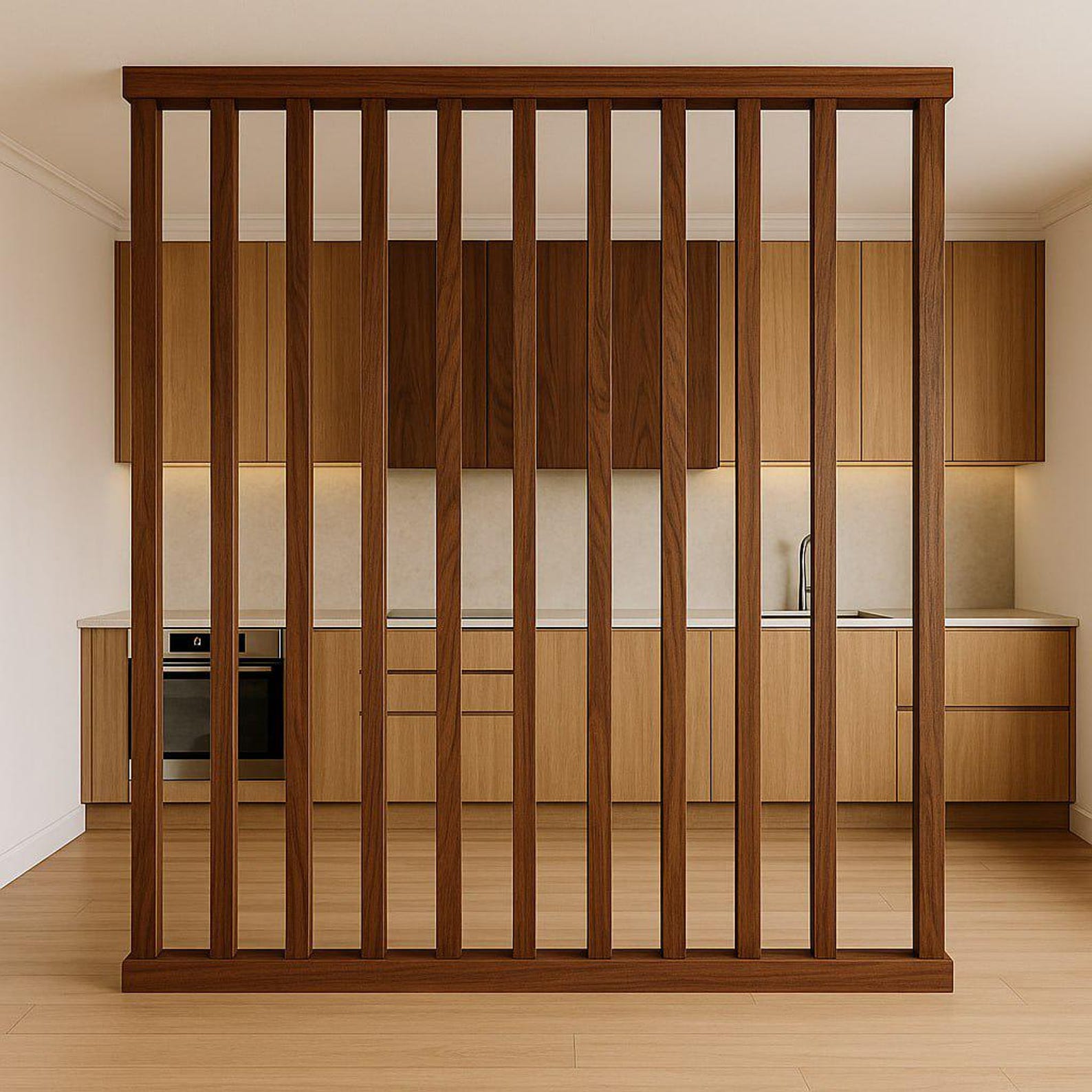 Wooden Interior Partition | Wooden Slat Partition | Decorative Wooden ...
