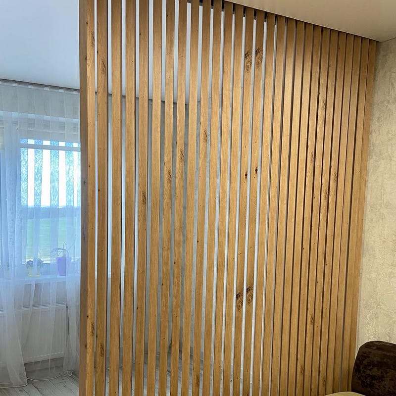 Wooden Slat Partition - Etsy