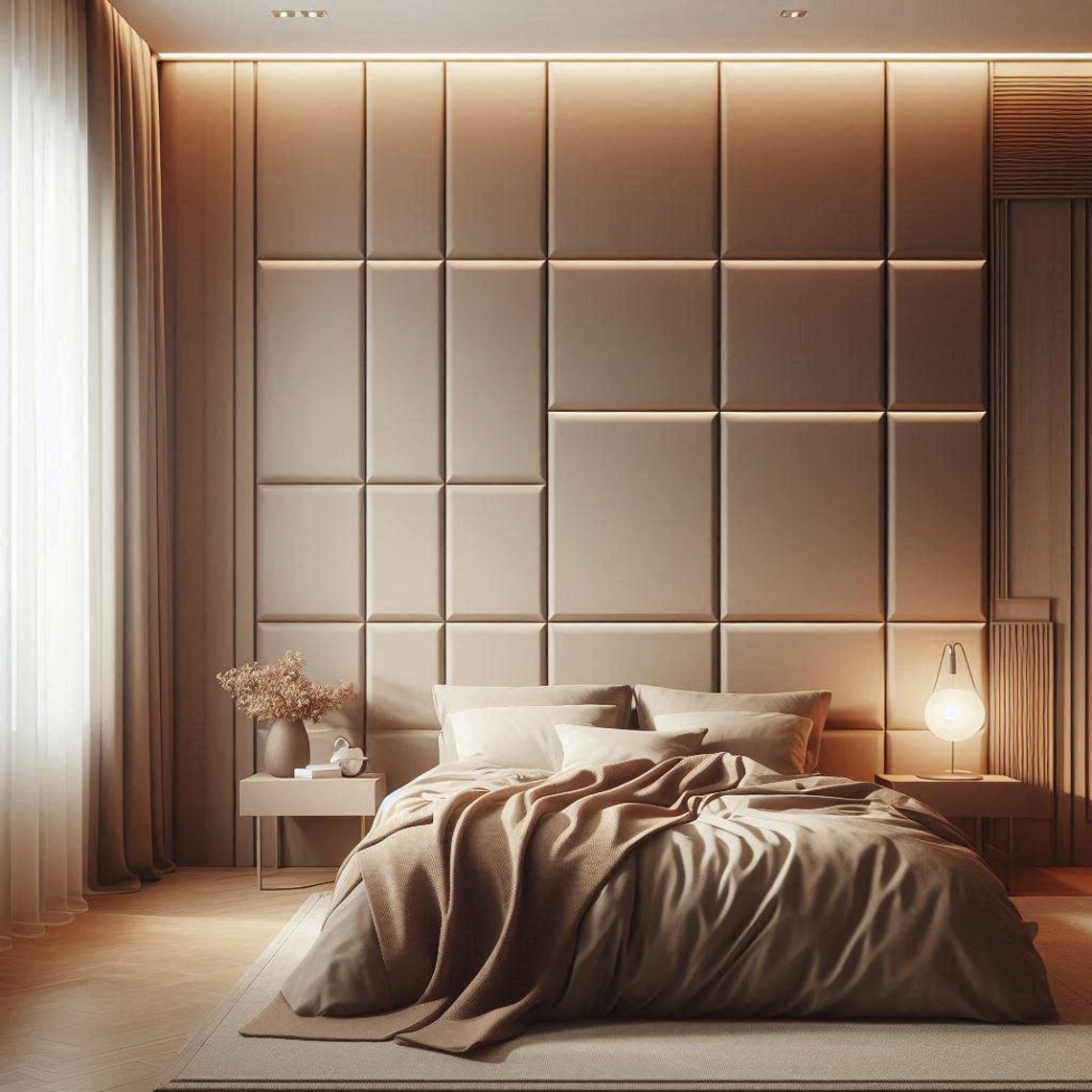 Custom Upholstered Wall Panels Easy Wall-mount Installation, Any Size ...