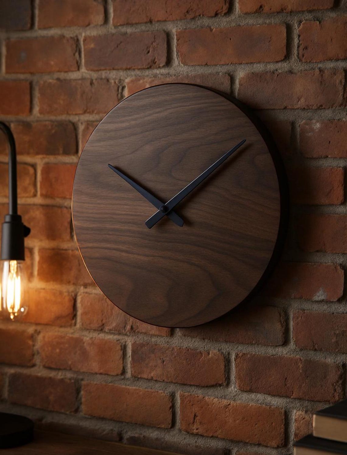 Wooden Wall Clock | Modern Minimalist Wall Decor | Handmade Wood Clock ...