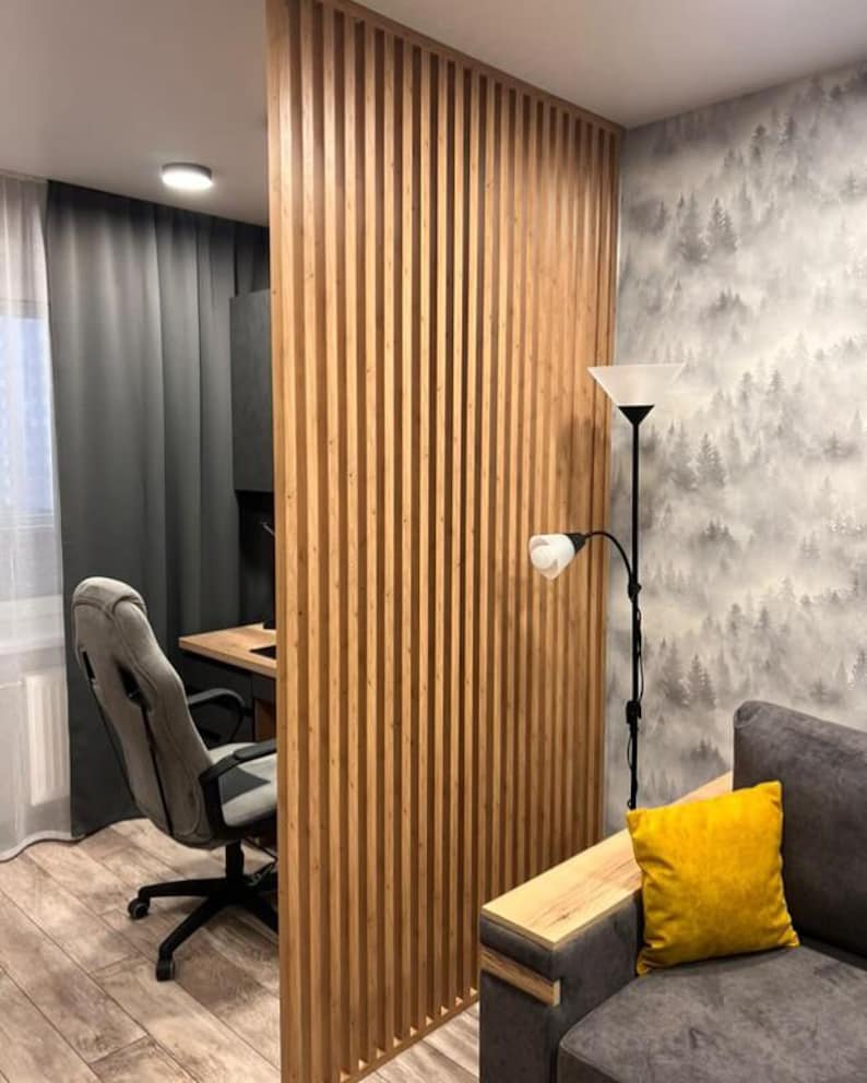 Wooden Interior Partition | Wooden Slat Partition | Decorative Wooden ...