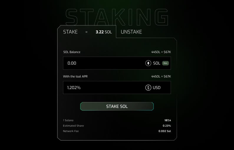 5 Staking Pools UI Kit - Etsy