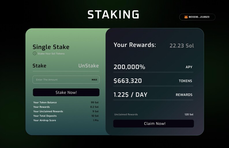 5 Staking Pools UI Kit - Etsy
