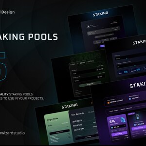 5 Staking Pools UI Kit - Etsy