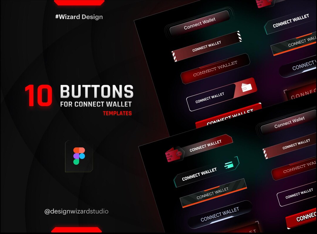 Connect Wallet Buttons UI Kit - Etsy