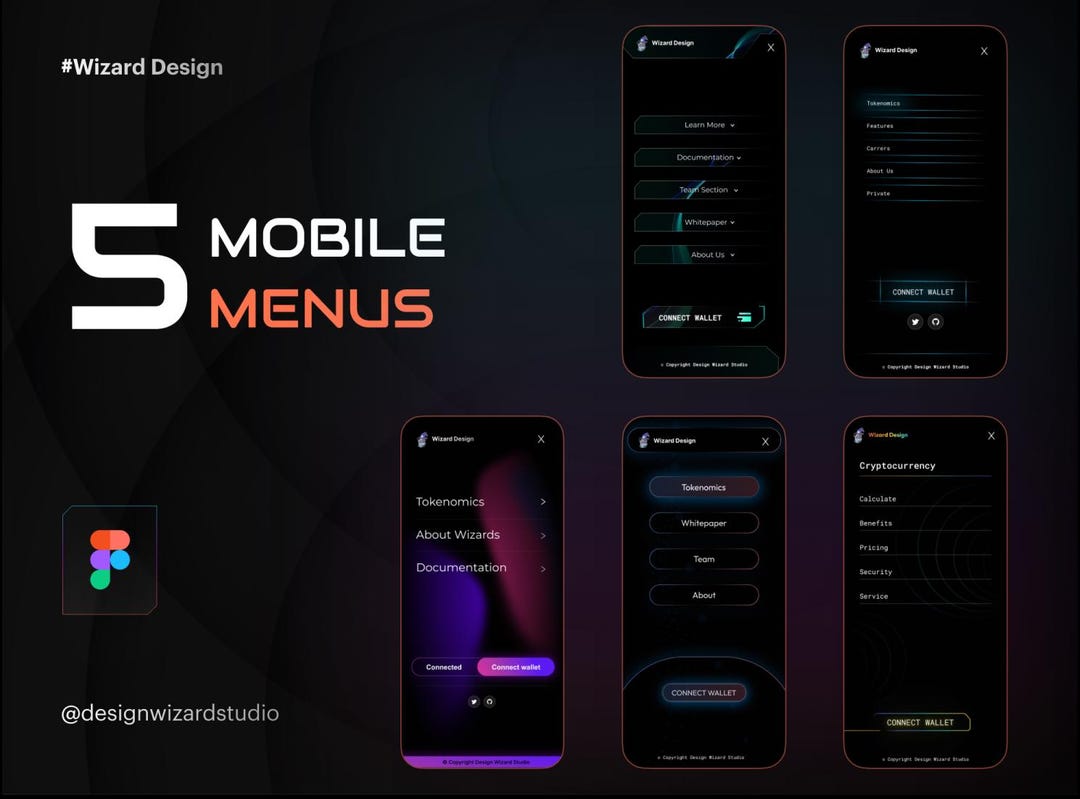 Mobile Menus UI Kit - Etsy