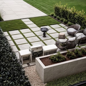 Landscape Garden Design Plan - 51 SQM - Grass, Planter Boxes, Shrubs ...