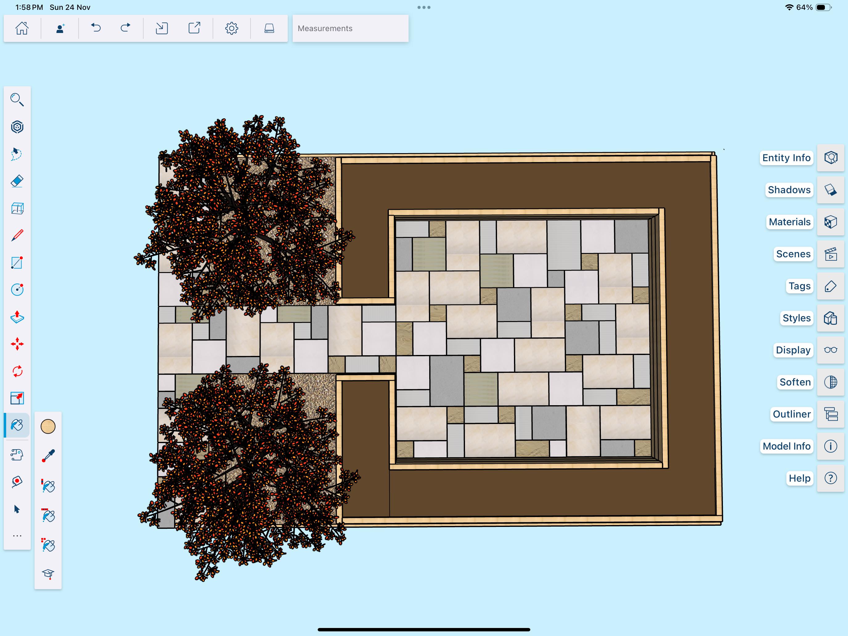 Garden Landscape Design Plan - 67 SQM - Paving, Trees, Planter Boxes ...