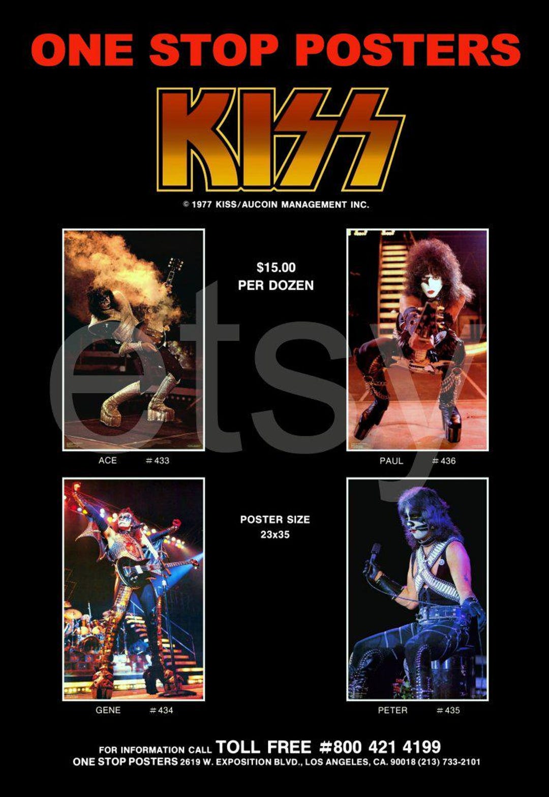KISS Band 20 X 28 One Stop Posters KISS Super Pack Posters Custom ...
