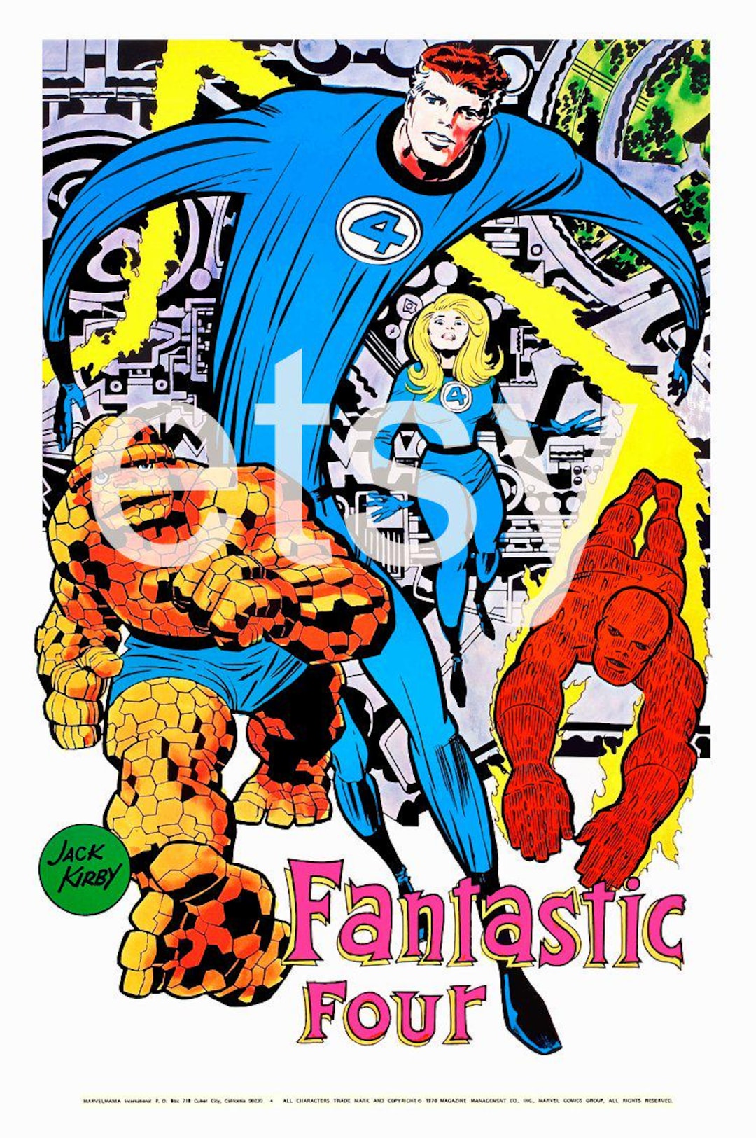 Marvelmania 24 X 36 Reproduction (RP) Character Poster "the Fantastic ...