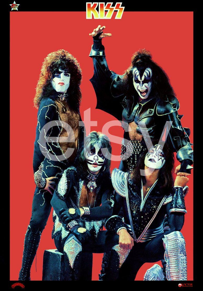 KISS Band Japan Rock Special 76 24 X 35 VICTOR CUSTOM Poster Clean ...