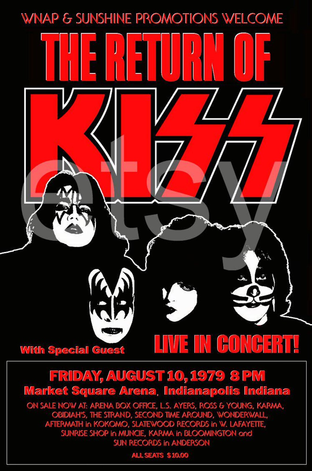 KISS Dynasty Indianapolis Market Square Arena "the Return of Kiss" 08 ...