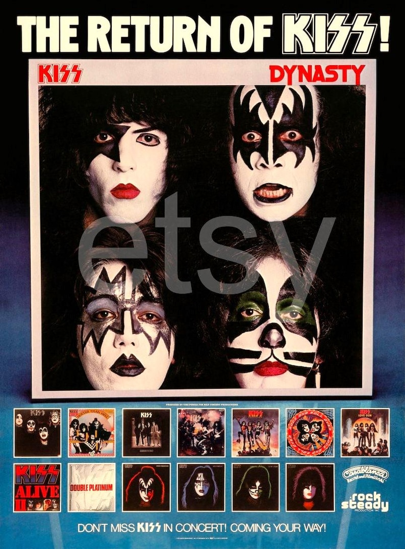 KISS Band Dynasty return of Kiss / KISS Albums 24 X 33 Custom Promo ...